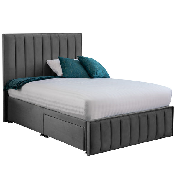 Harmony Hybrid Fabric Bed - Granite