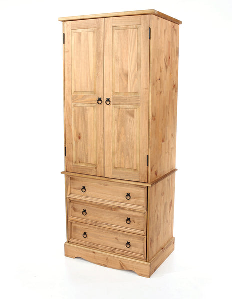 3 Wooden Drawer Wardrobe | 3 Drawer Wardrobe | Relaxo Beds